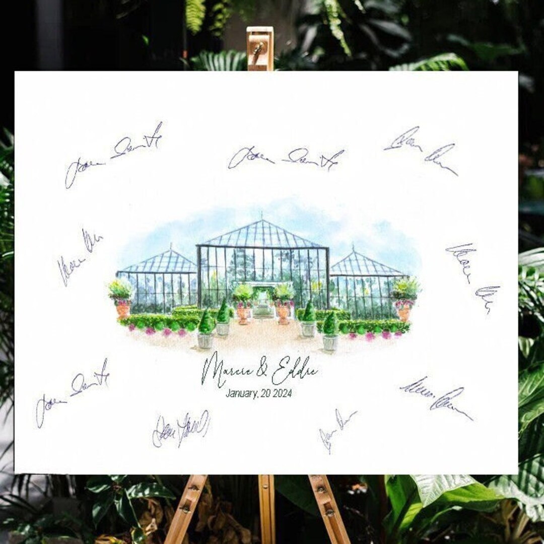 Wedding Guest Book Alternatives Save the Date Venue Watercolor Wedding ...