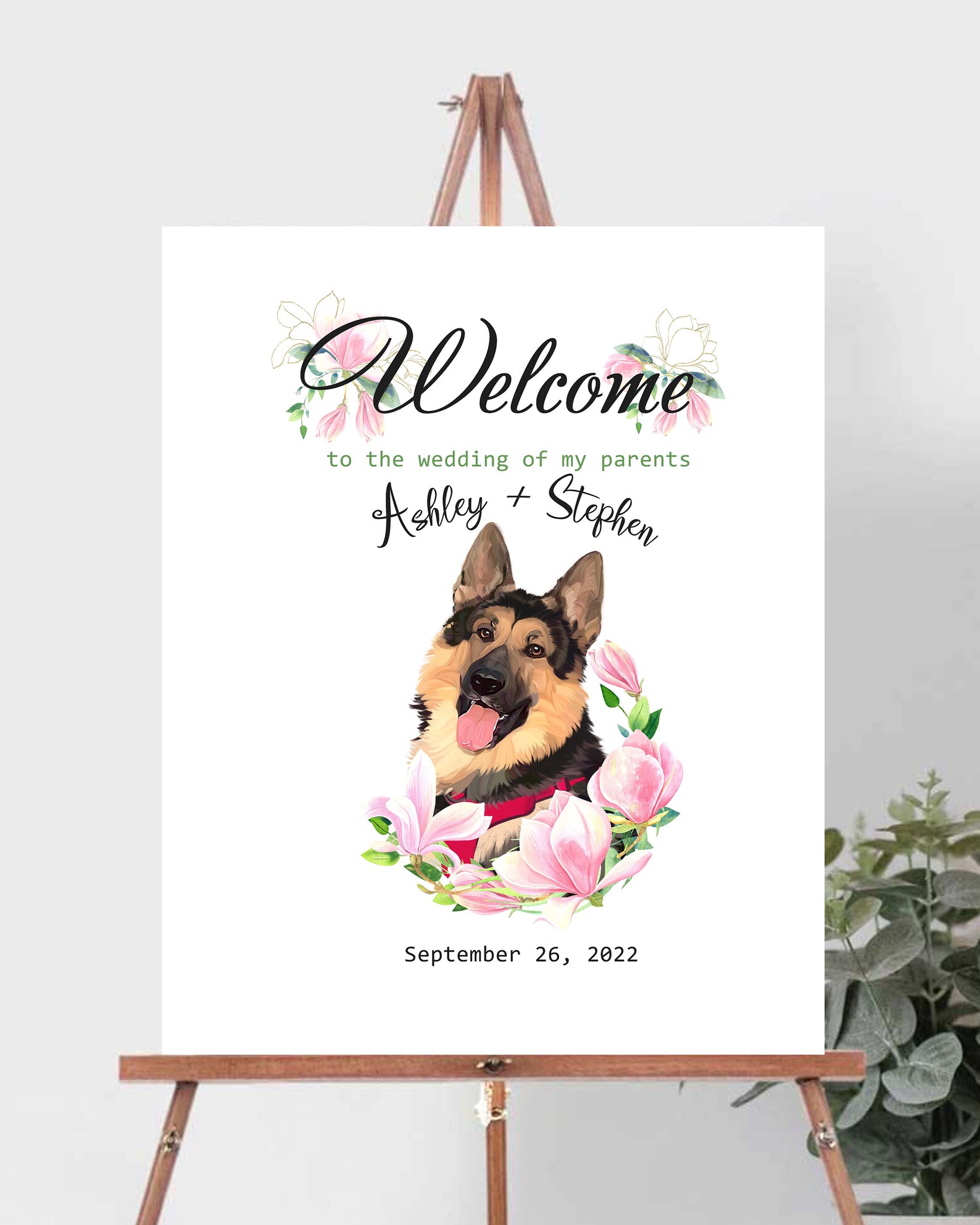 Wedding Welcome Sign Wedding Dog Personalized Welcome Signs Welcome to ...