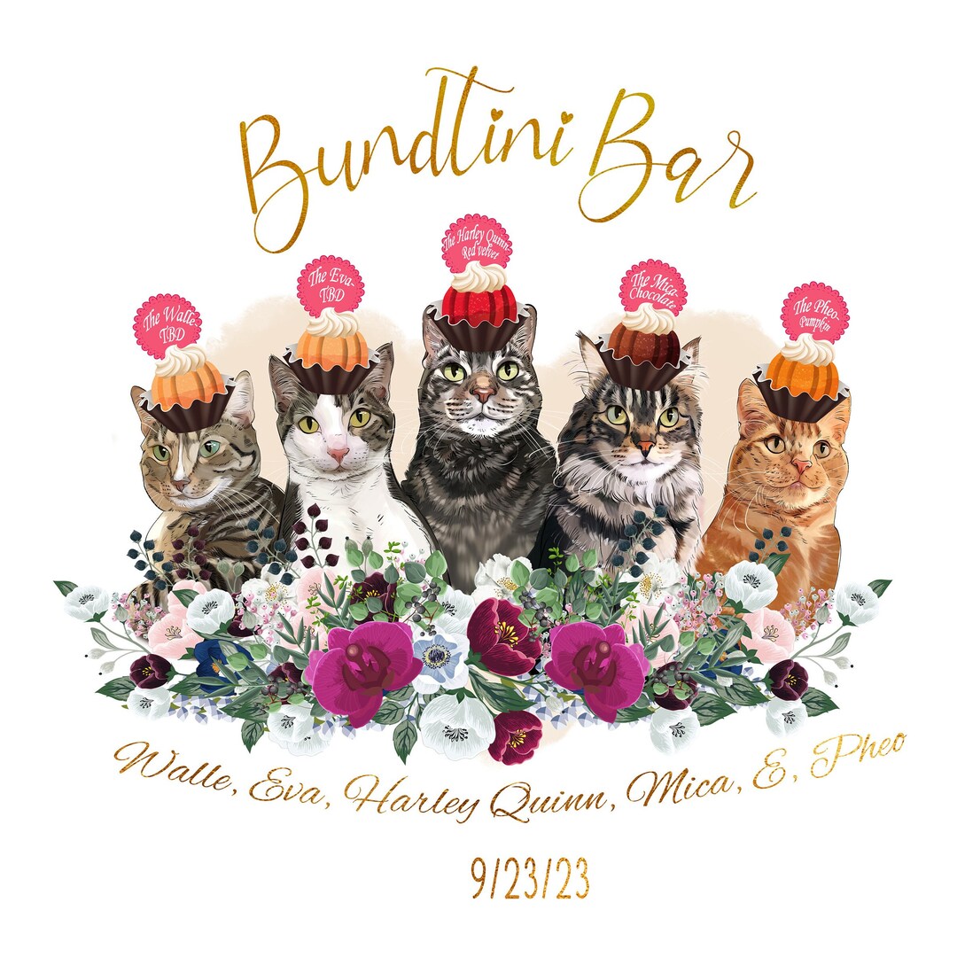 Wedding Bar Menu With Cat Wedding Dessert Table Decor Wedding Bar Menu ...