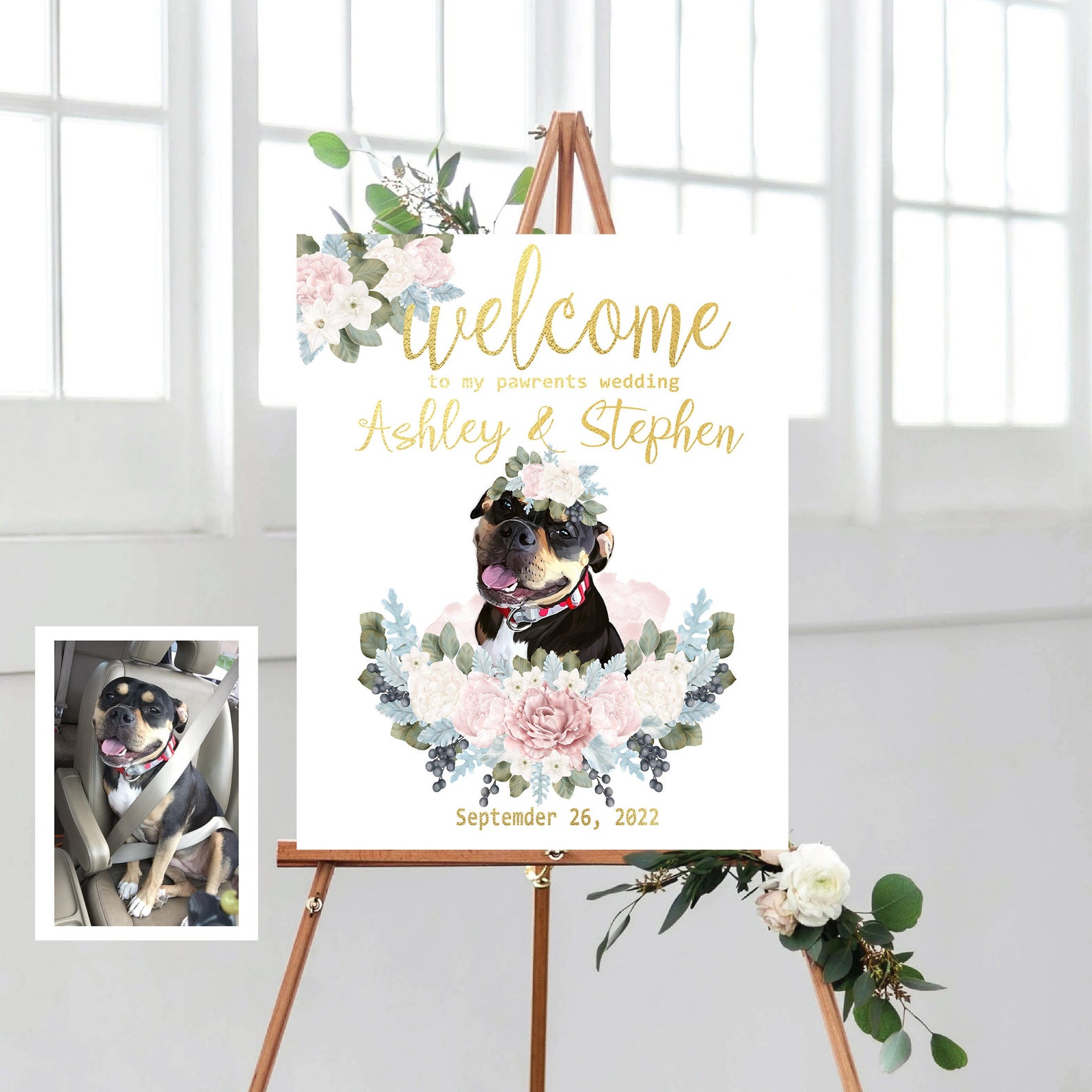 Wedding Welcome Sign Wedding Dog Personalized Welcome Signs Welcome to ...