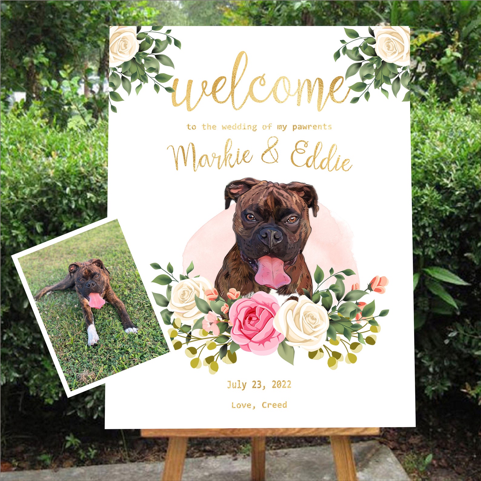 Wedding Welcome Sign Wedding Dog Personalized Welcome Signs Welcome to ...