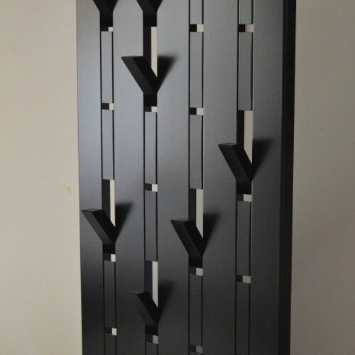 Wall Mounted Modern Coat Rack Plans Woodworking Project | Etsy