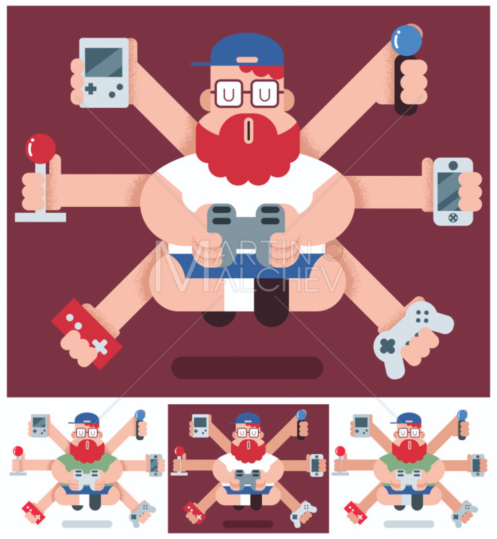 Video Games Vector Cartoon Illustration. Game, Computer, Videogame ...