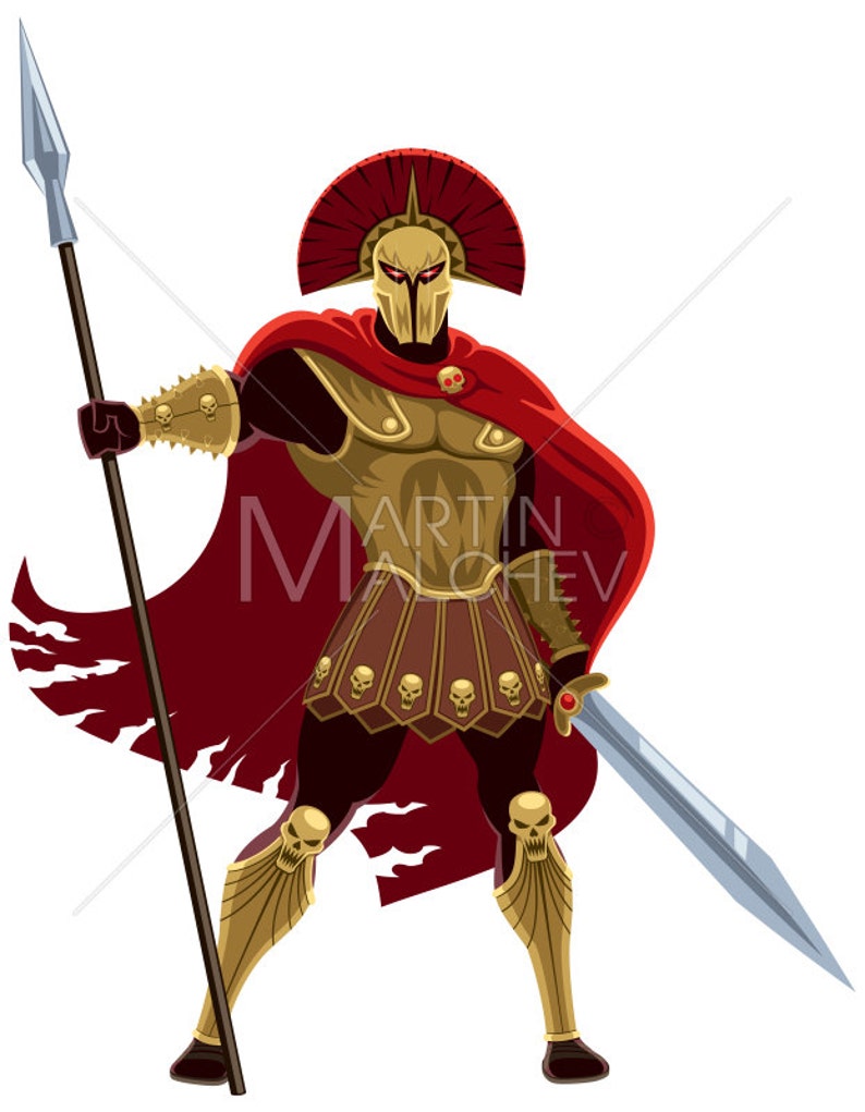 Ares on White Vector Cartoon Illustration. Mars, God, War, Roman, Greek ...
