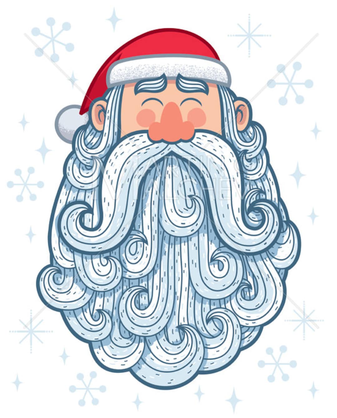 Santa Beard Cartoon