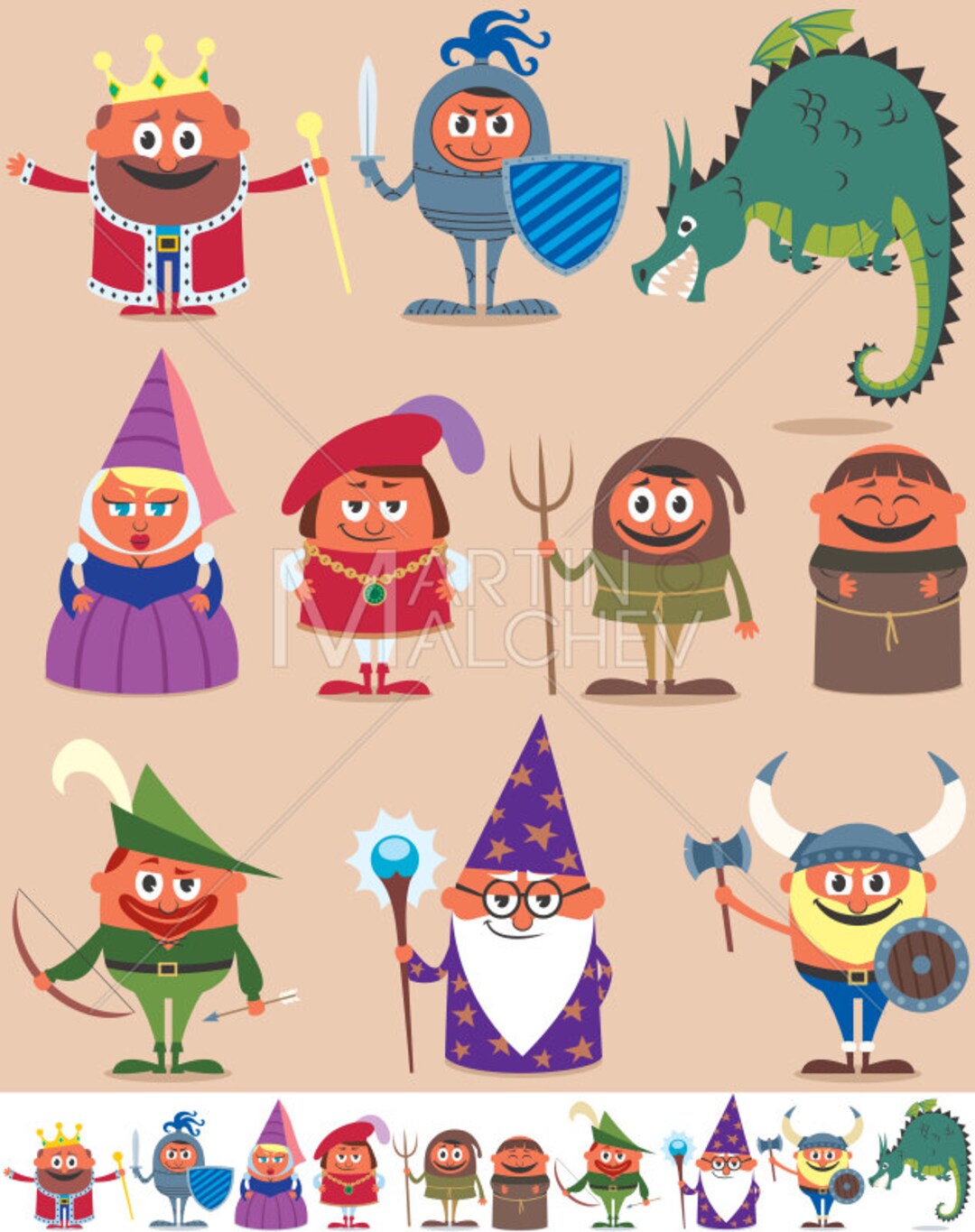 Medieval People Cartoon