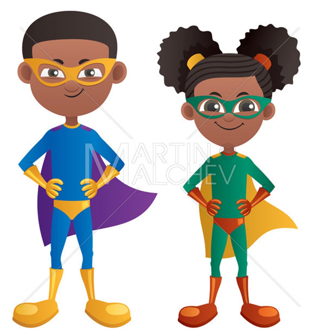 Little Girl Superhero Cartoon
