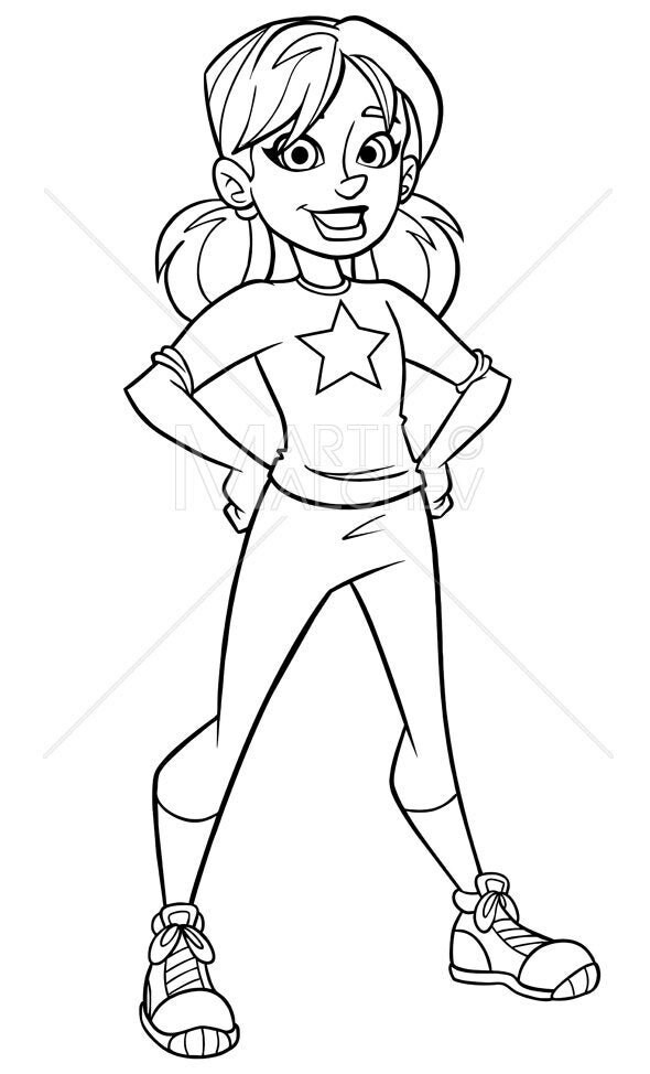 Little Girl Line Art Vector Illustration Girl Illustration - Etsy UK