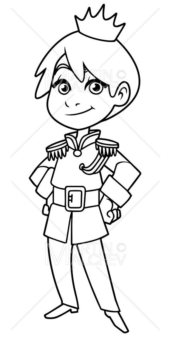 Little Prince Line Art Vector Illustration. Small Brave - Etsy