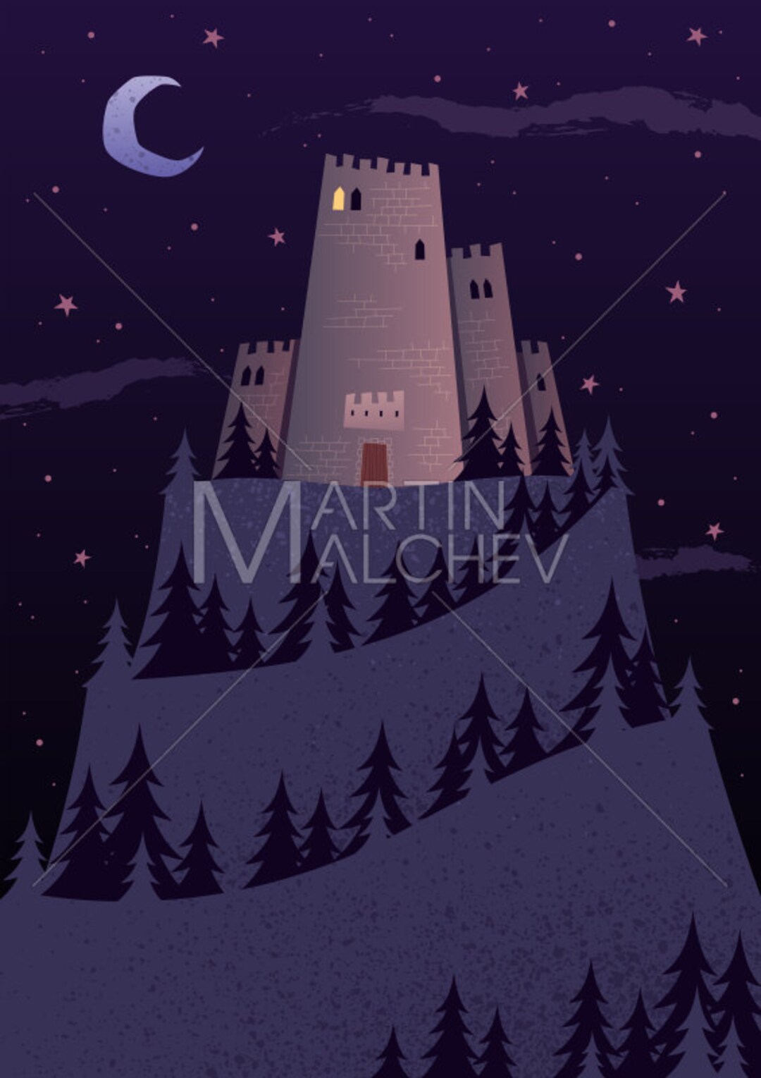 Dark Castle Vector Cartoon Clipart Illustration. Castle, Stronghold ...