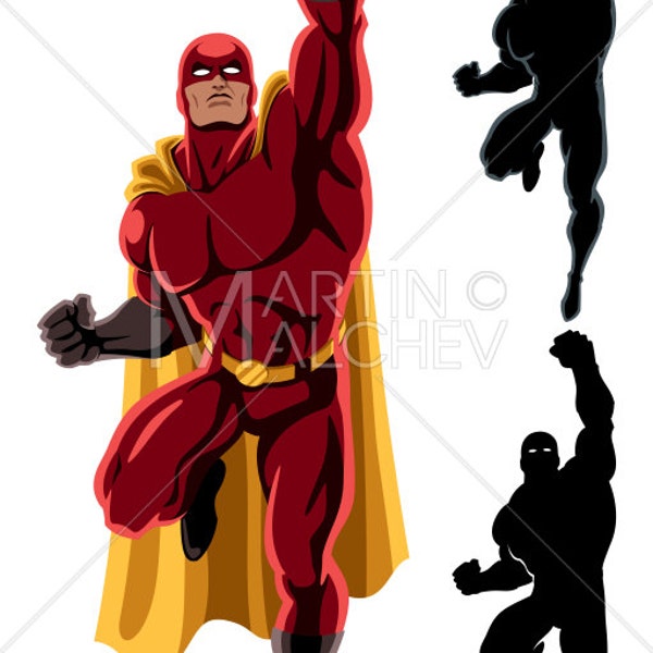 Super Hero Body Clipart - Etsy
