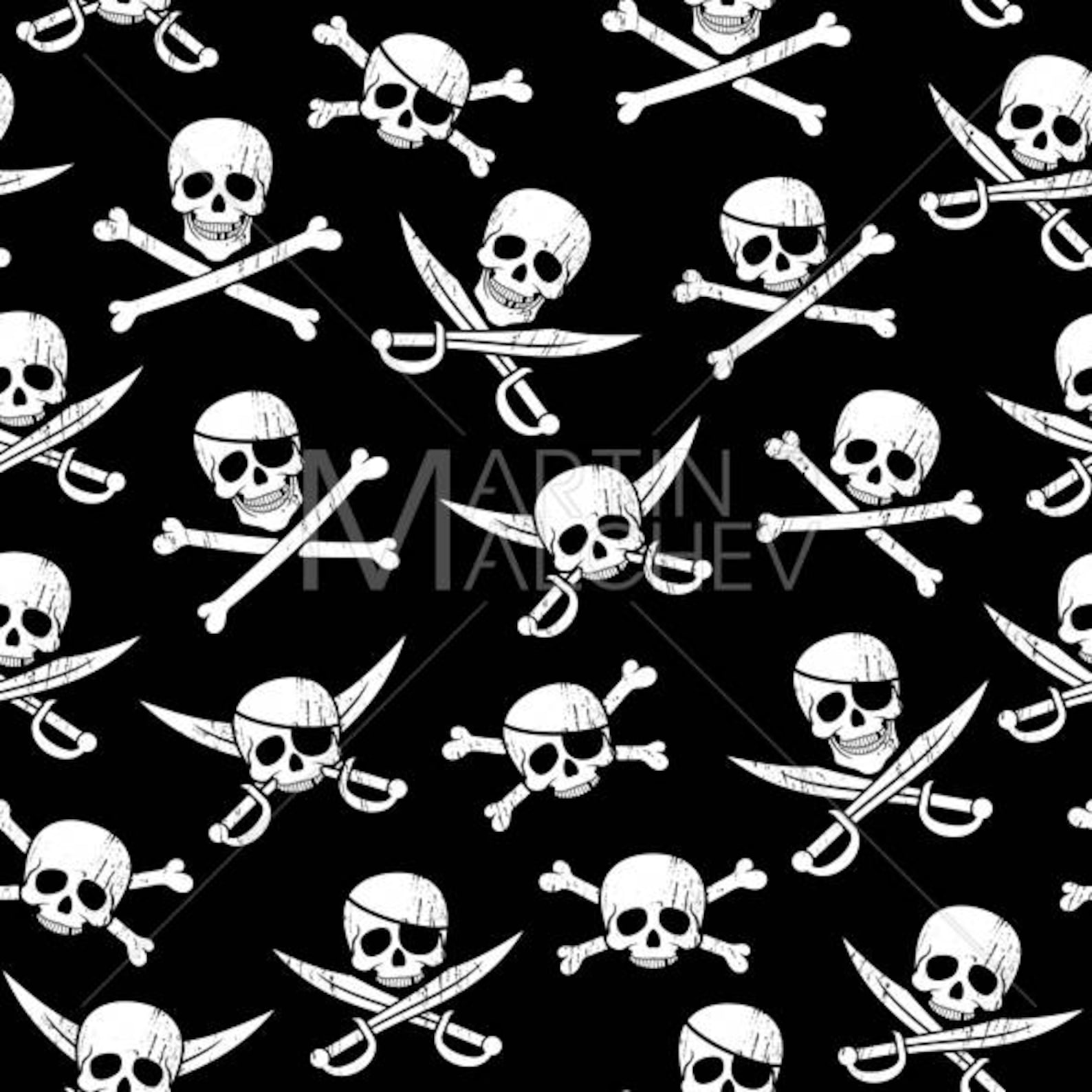Pirate Pattern Vector Illustration. Seamless, Background, Tile, Tiled ...