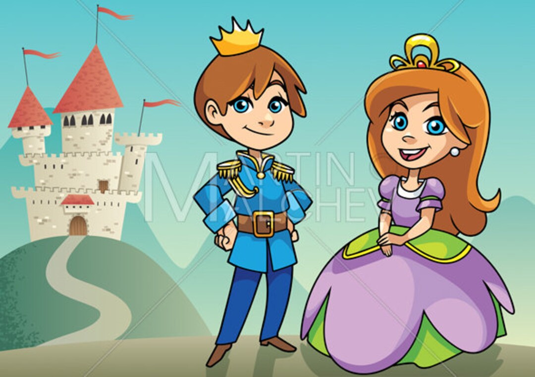 Cartoon Princess And Prince