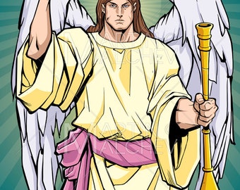 Archangel Gabriel Vector - Etsy
