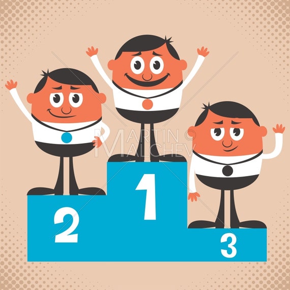 Winners Vector Illustration. Winner Success Victory | Etsy