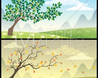 The Four Seasons in Cartoon Pictures Weather Clipart Summer Spring ...