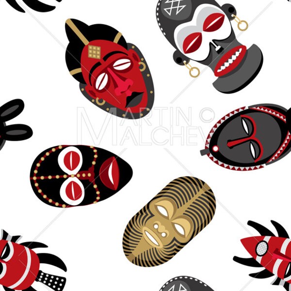 African Mask Patterns - Etsy