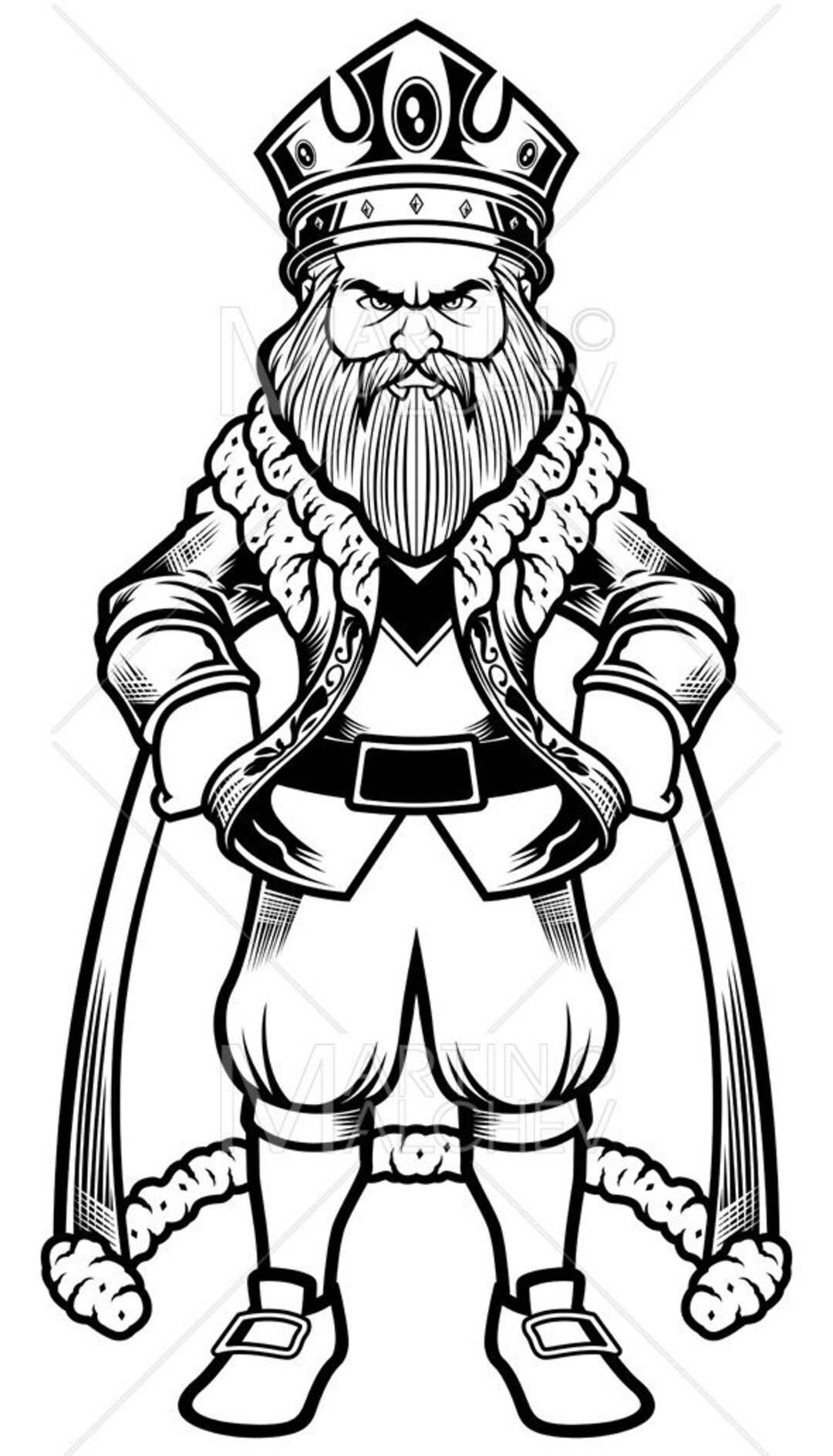 King Standing Line Art Vector Illustration King, Emperor, Tzar, Tsar ...