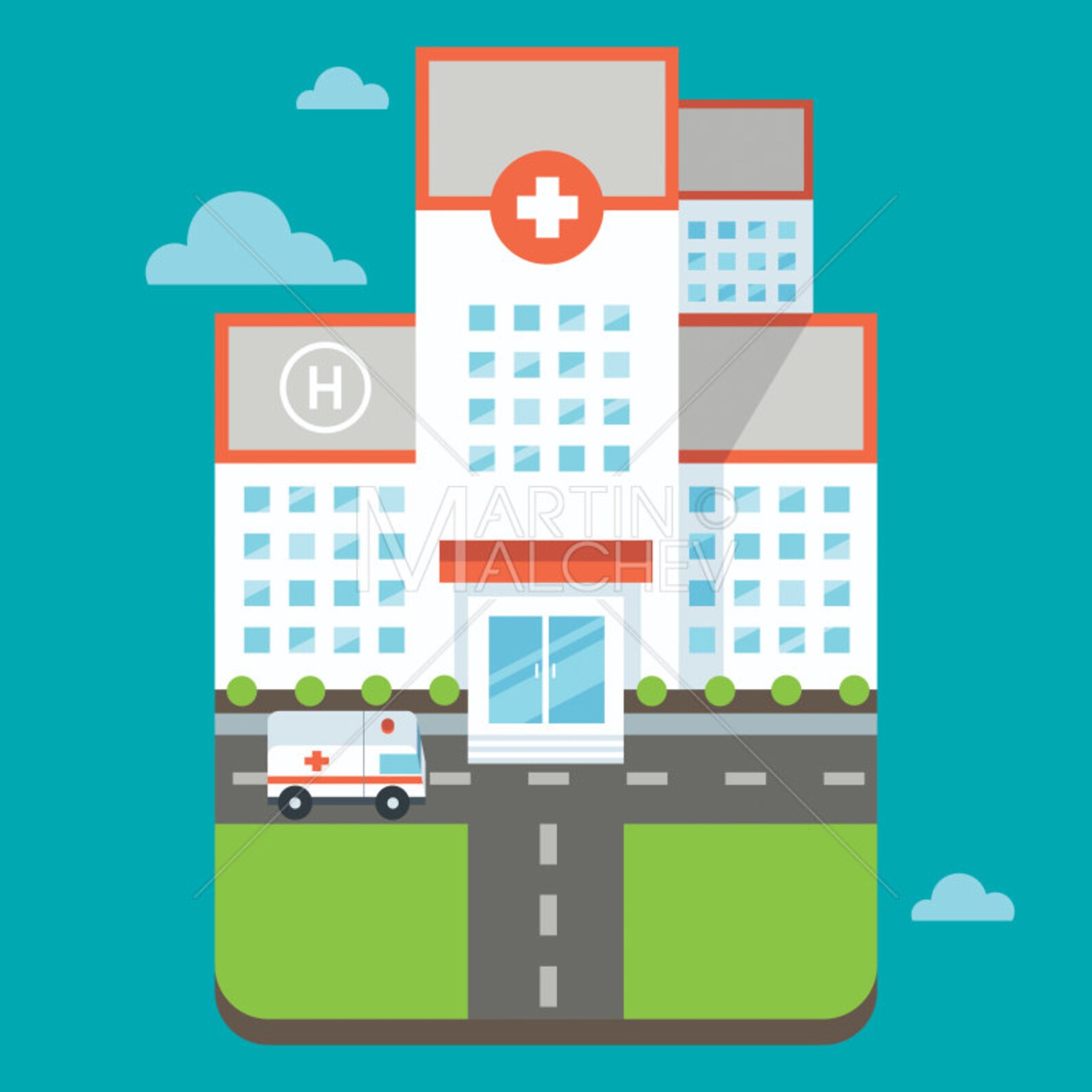 Hospital Vector Cartoon Illustration. Clinic, Medical, Medicine, Help ...