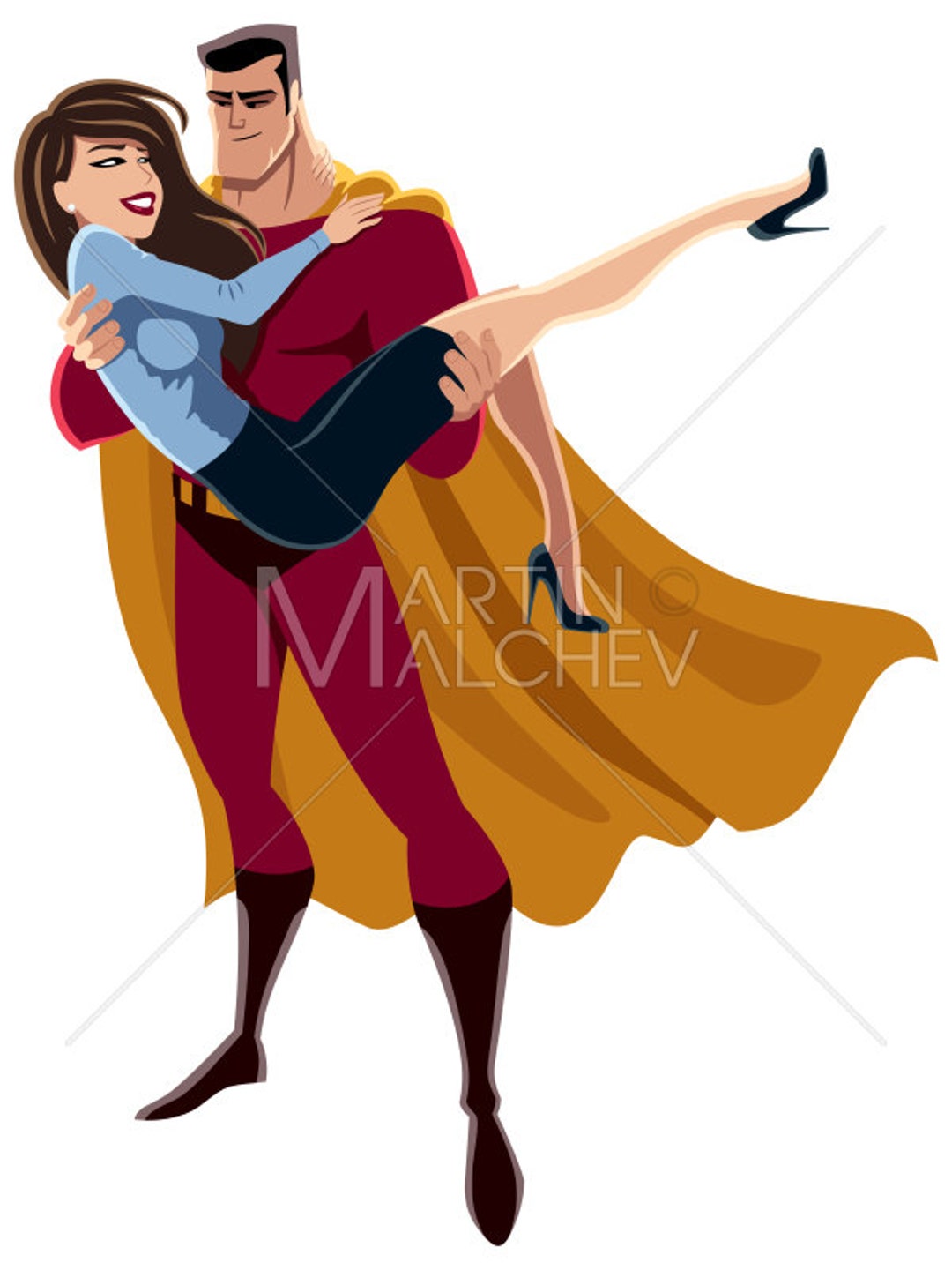 Savior on White Vector Cartoon Illustration. Superhero, Man, Hero ...