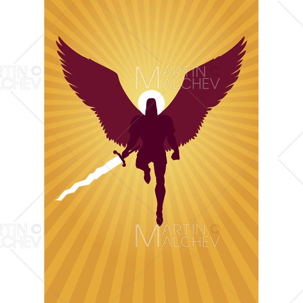 Archangel Michael Vector - Etsy