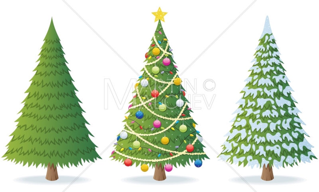 Plain Christmas Tree Cartoon