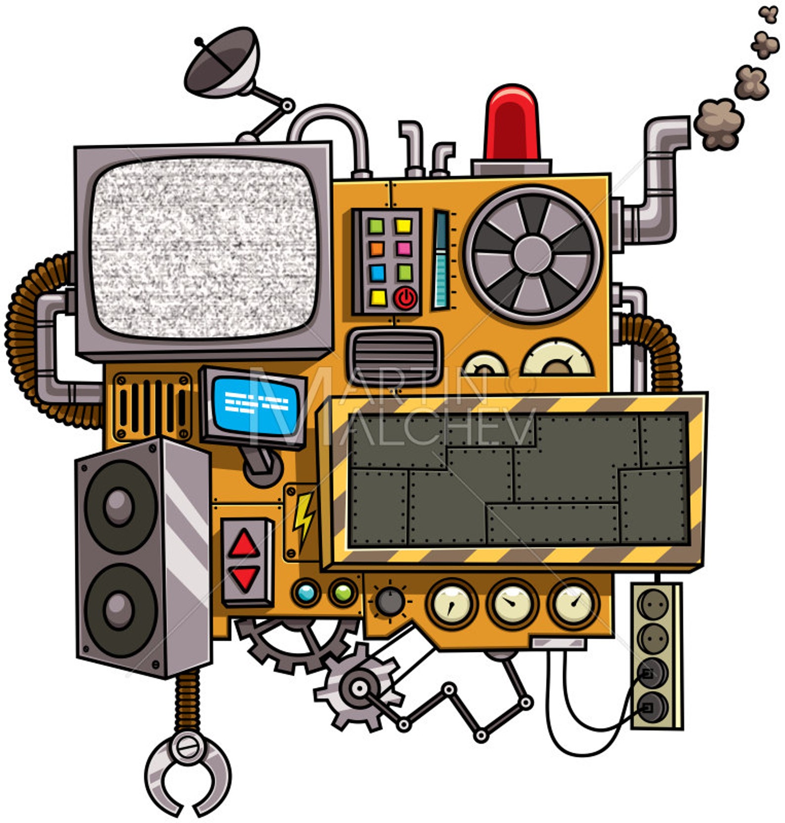 Machine Illustration. Fictional, Imaginary, Fantastic, Machinery ...