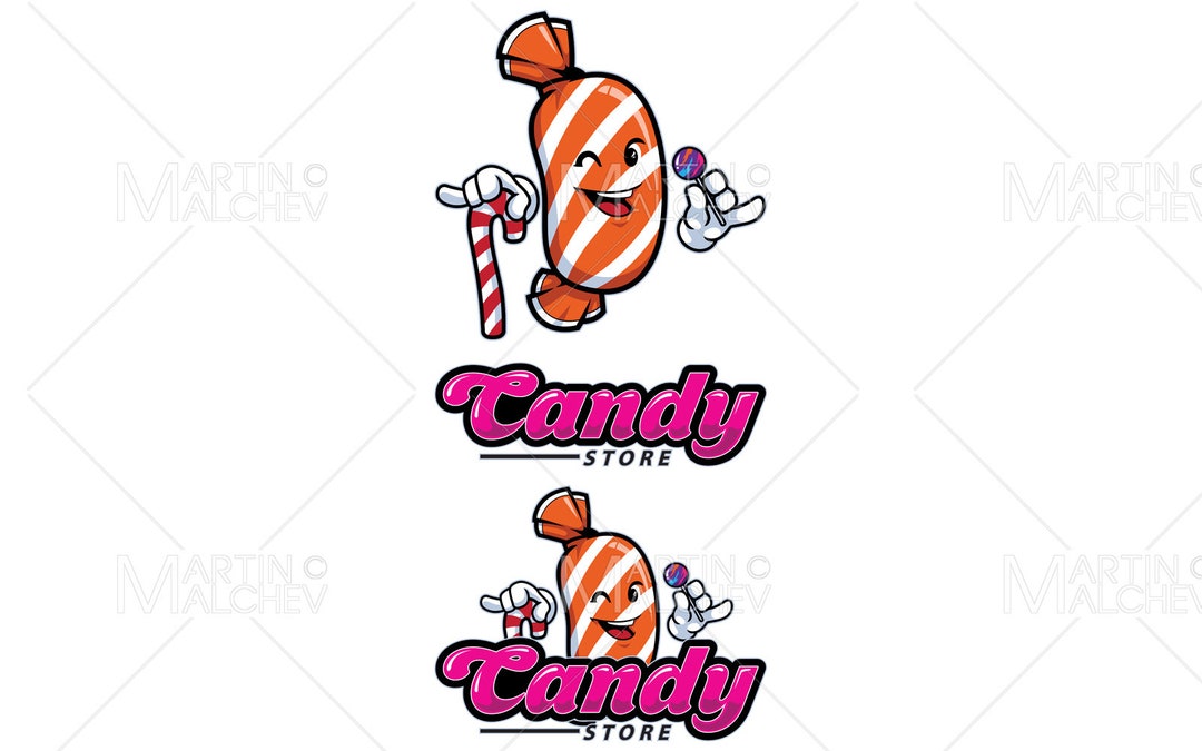 Candy Store Mascot Vector Illustration. Candy, Mascot, Caramel ...