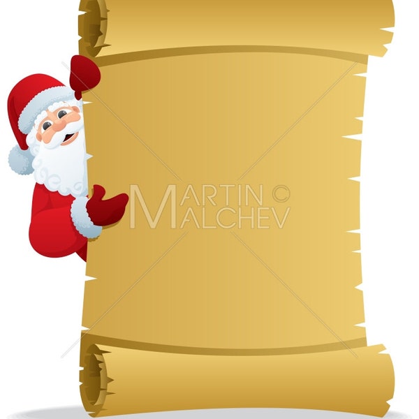 Santa Scroll - Etsy
