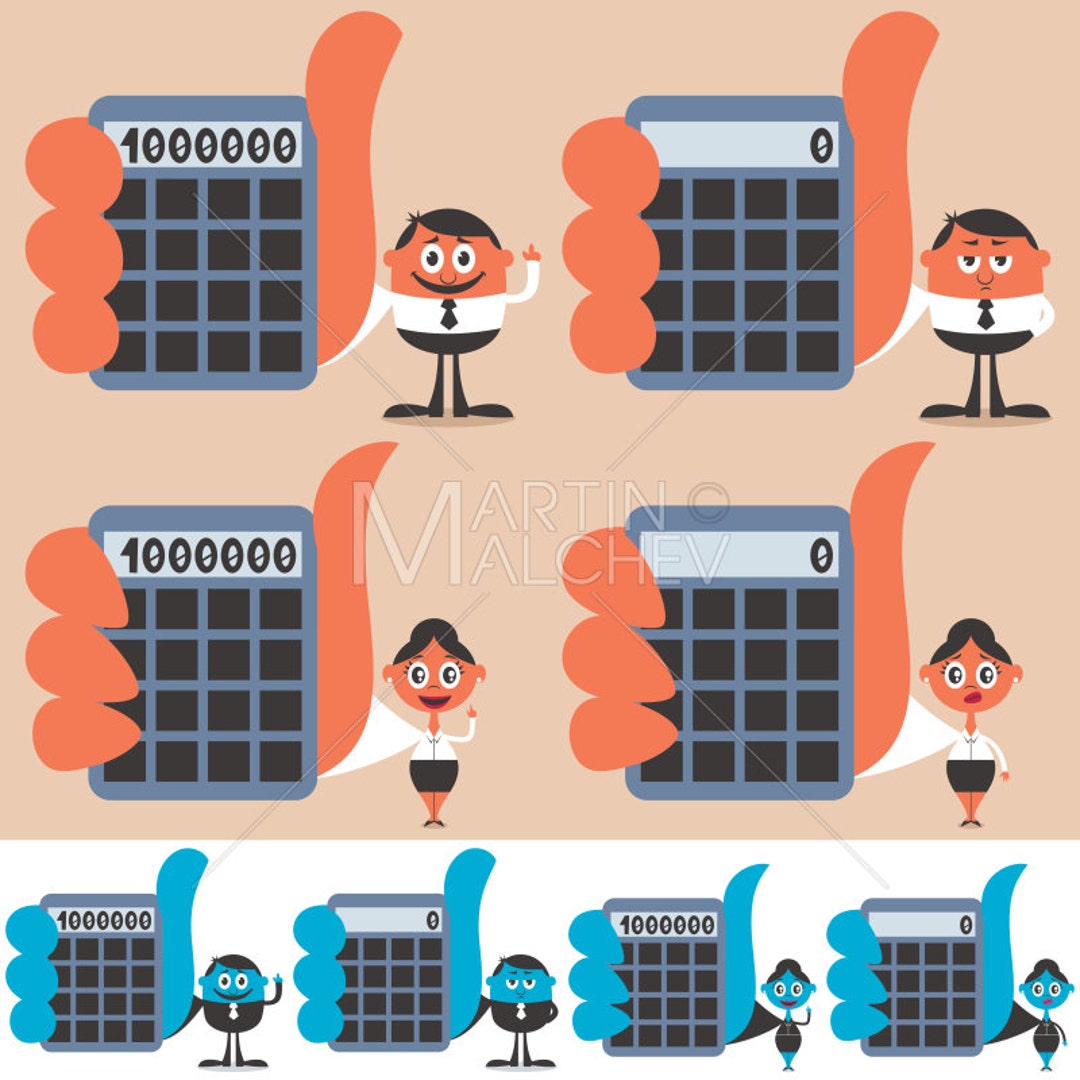 Holding Calculator Vector Cartoon Illustration. Accounting, Accountant ...