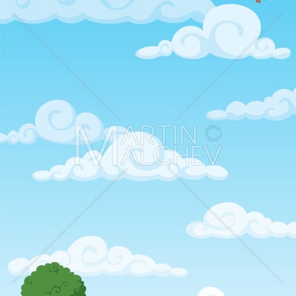 Sky Background Illustration Clipart - Etsy