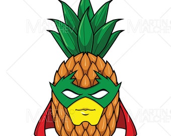 Pineapple Vector Illustration - Etsy