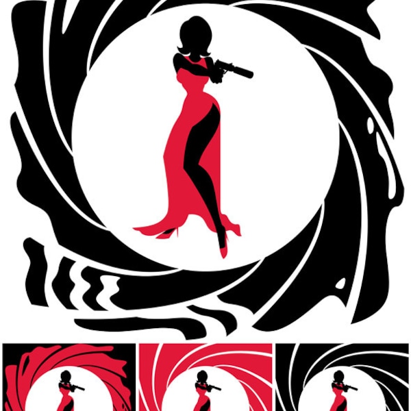 James Bond Silhouette Svg - Etsy