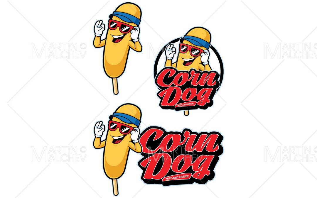 Corn Dog Mascot Vector Illustration. Mascot, Corn Dog, Food, Character ...