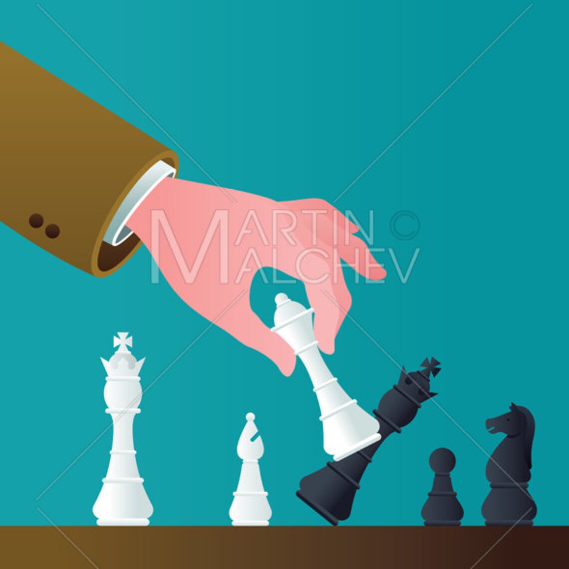 Checkmate Vector Illustration chess checkmate board chess | Etsy