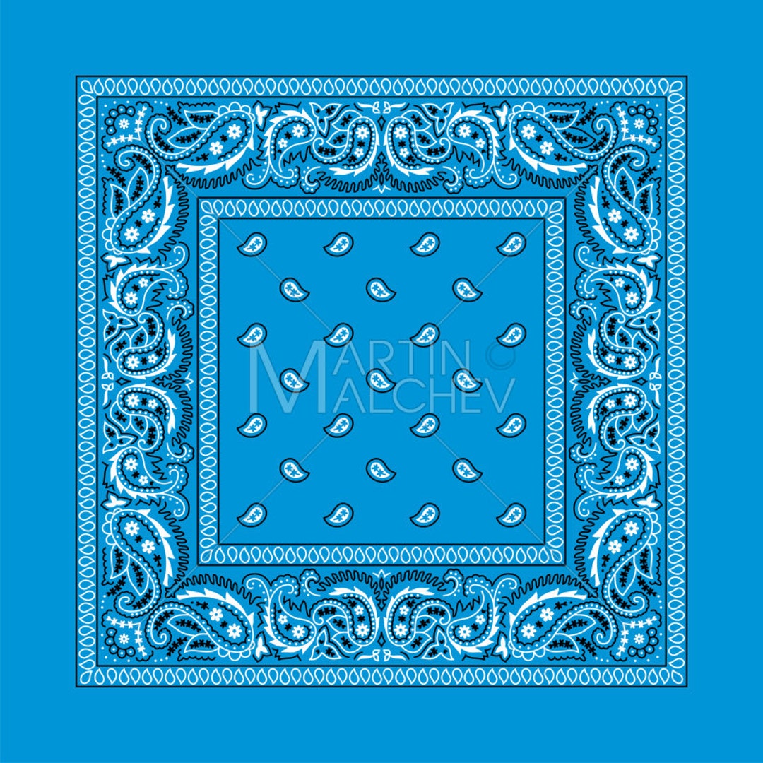 Blue Bandana Pattern Clipart
