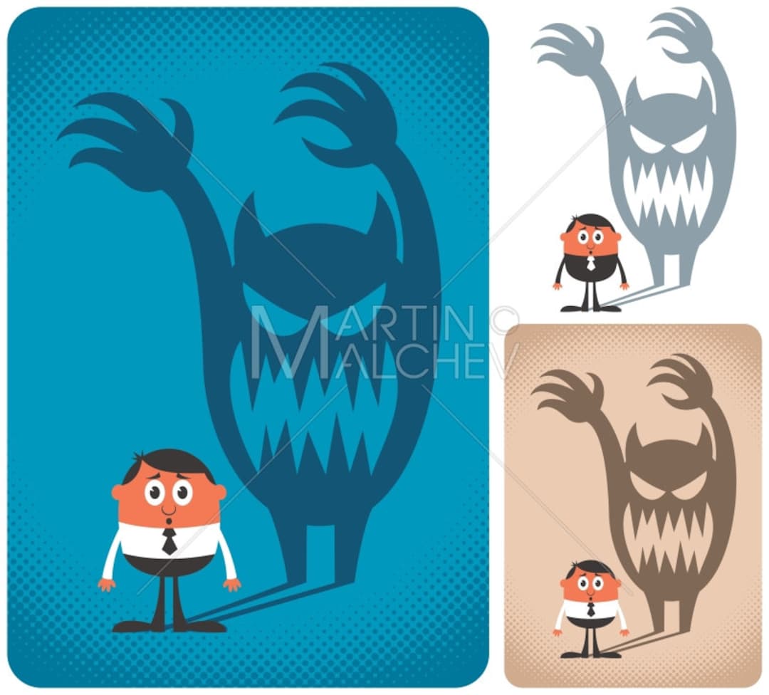 Fear Vector Cartoon Illustration. Afraid, Timid, Suspicious, Horror ...