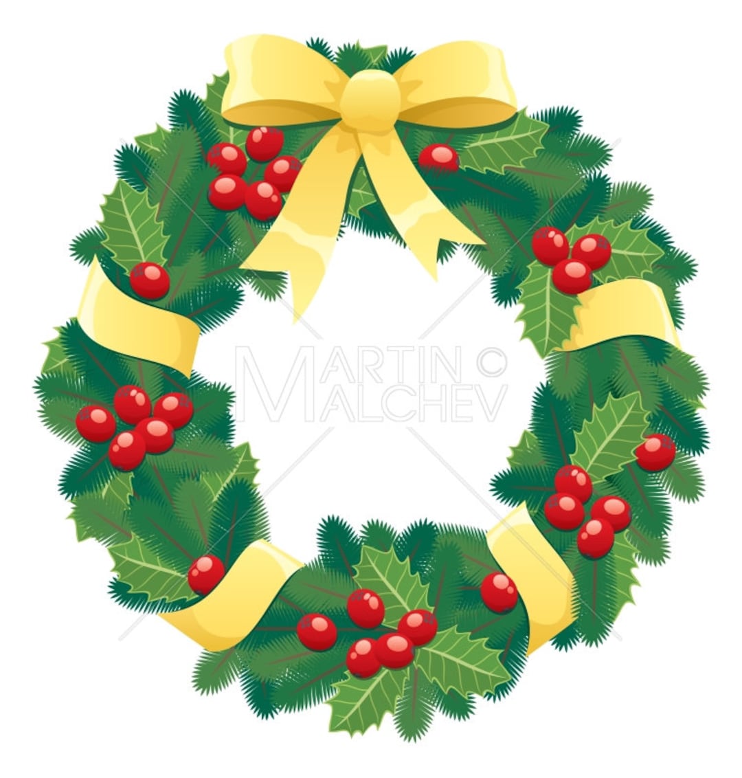 Christmas Wreath Illustration
