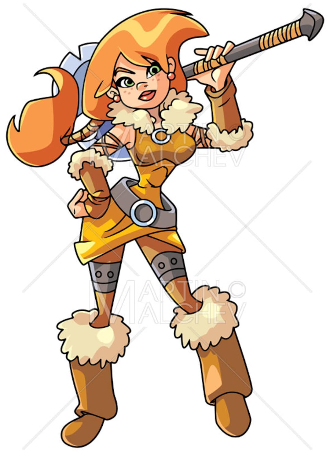Viking Girl Illustration Vector, Scandinavian, Woman, Female, Warrior, Character, Costume ...