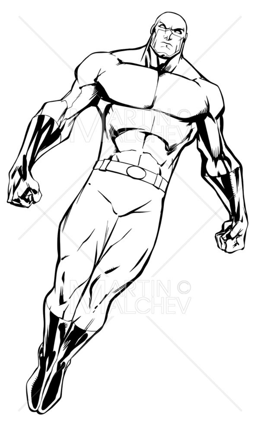 Superhero Muscle Drawing