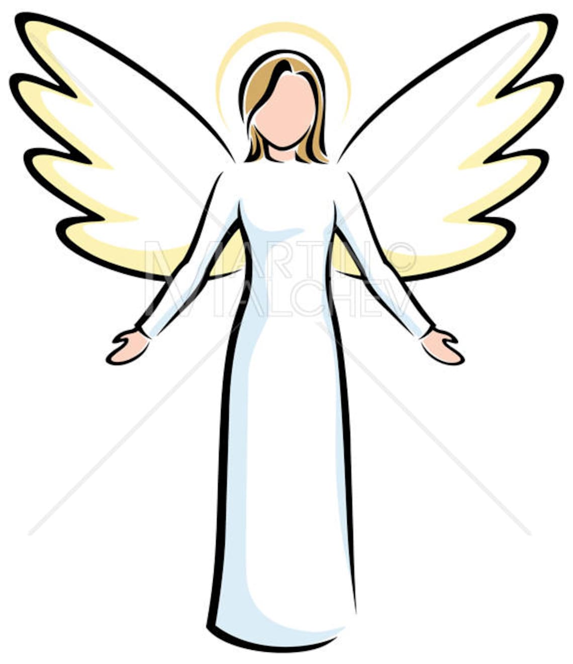 Engel Vektor Cartoon Clipart Illustration. Engel SVG - Etsy.de