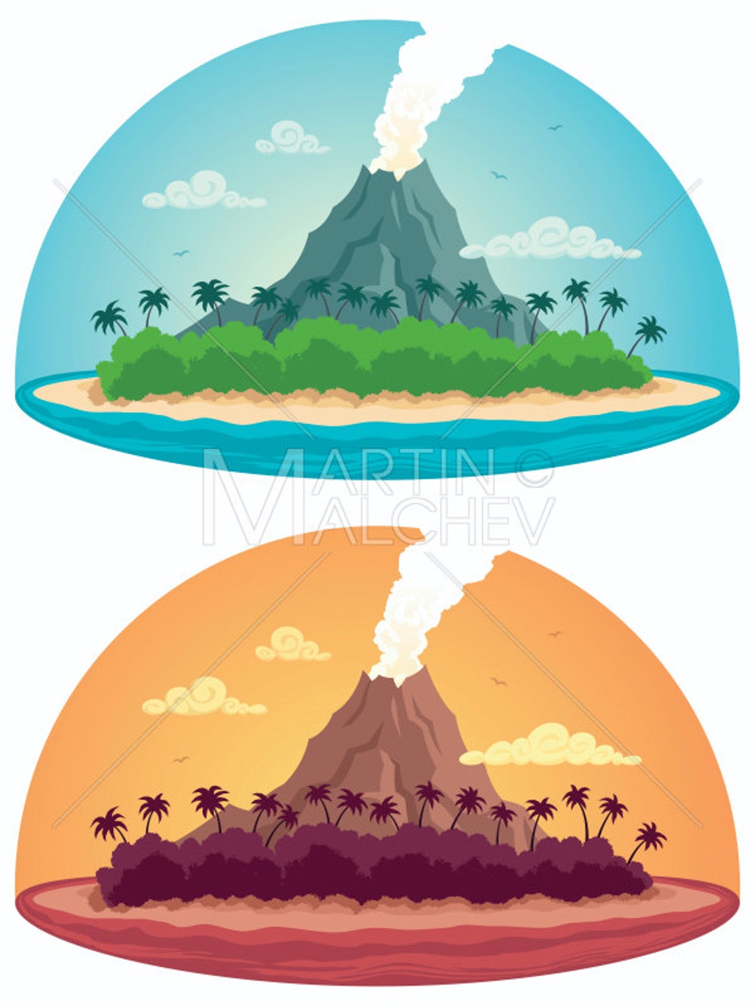 Dormant Volcano Cartoon