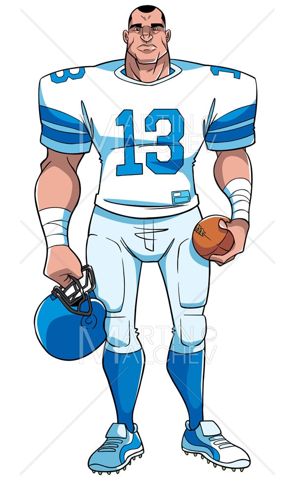 Cartoon Football Player
