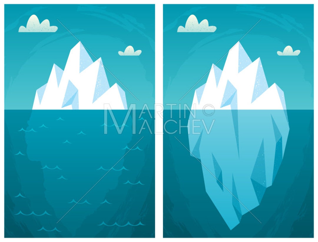 Iceberg Underwater Vector