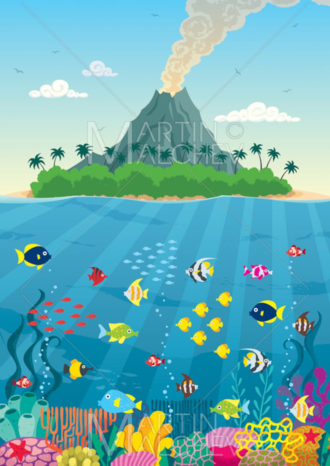 Ocean Floor Cartoon