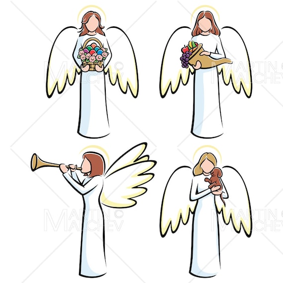 3 Angels Clipart Images
