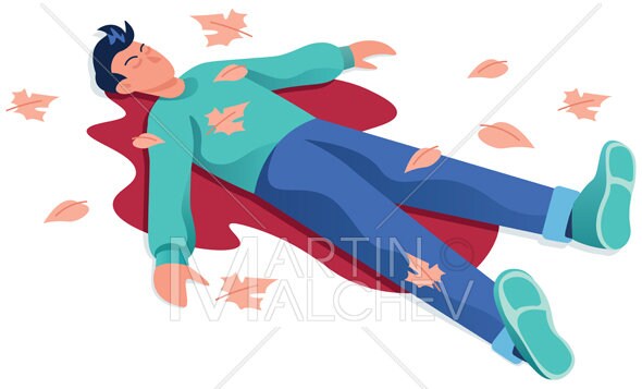 Dead Man Crime Scene Vector Illustration Dead, Body, Corpse, Execution ...