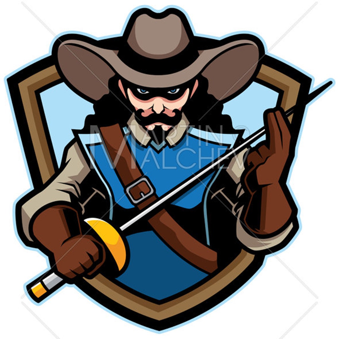 Musketeer Mascot Vector Illustration Musketeer, the Three Musketeers ...