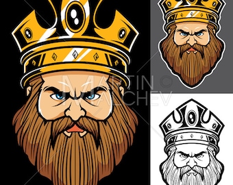 Mustache King Face Mask - Etsy