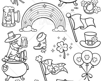 St Patrick Line Art - Etsy